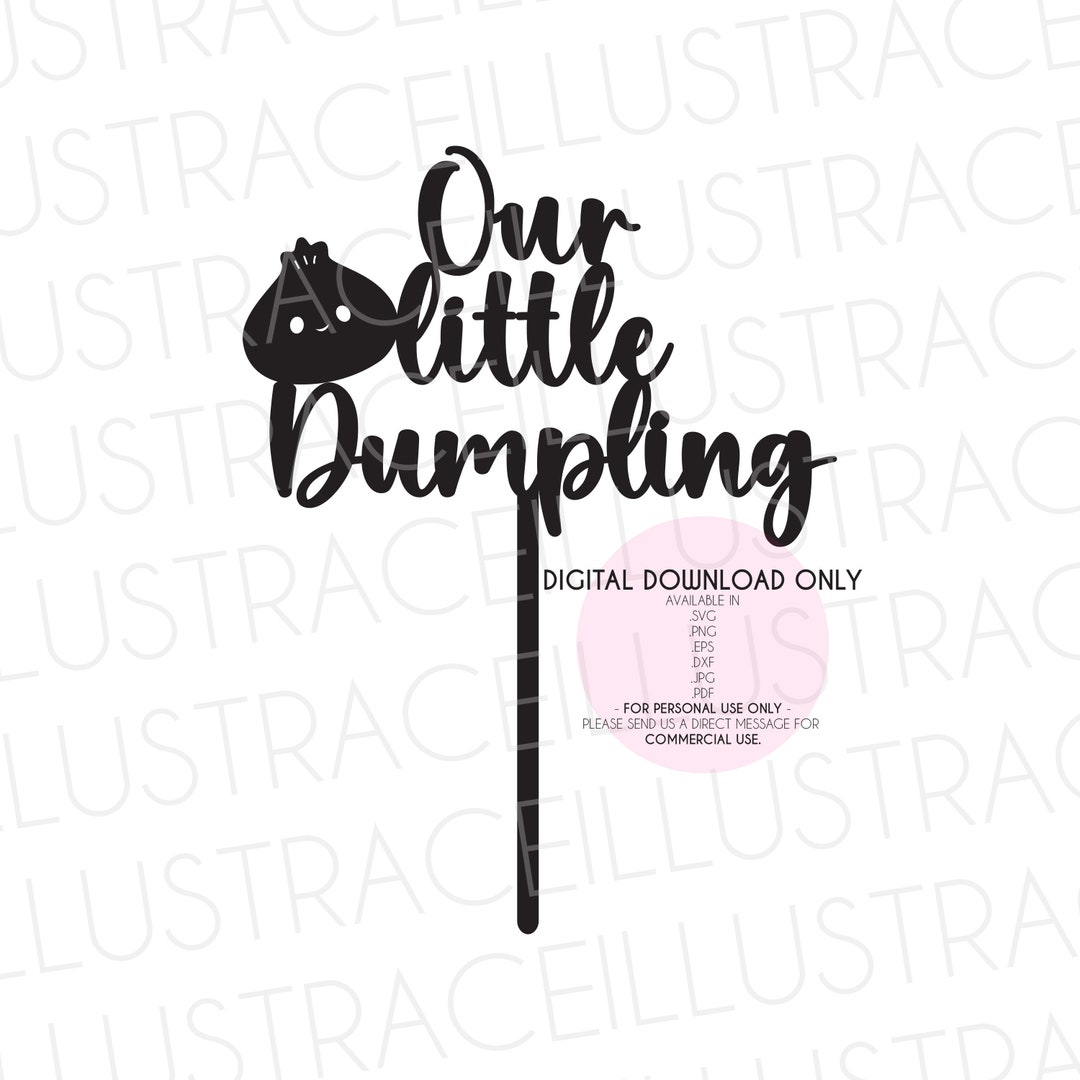 SVG Dumpling Cake Topper, Vinyl Sticker, Stickers, Dumplings, Stencil ...
