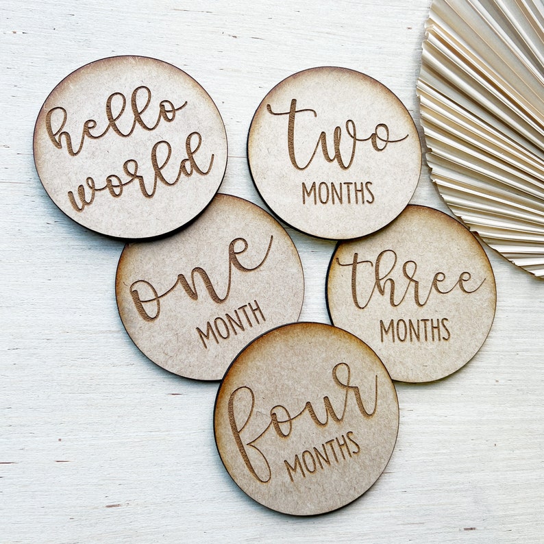 SVG File: 1-12 Months Baby Monthly Milestones Shapes Decor - Etsy