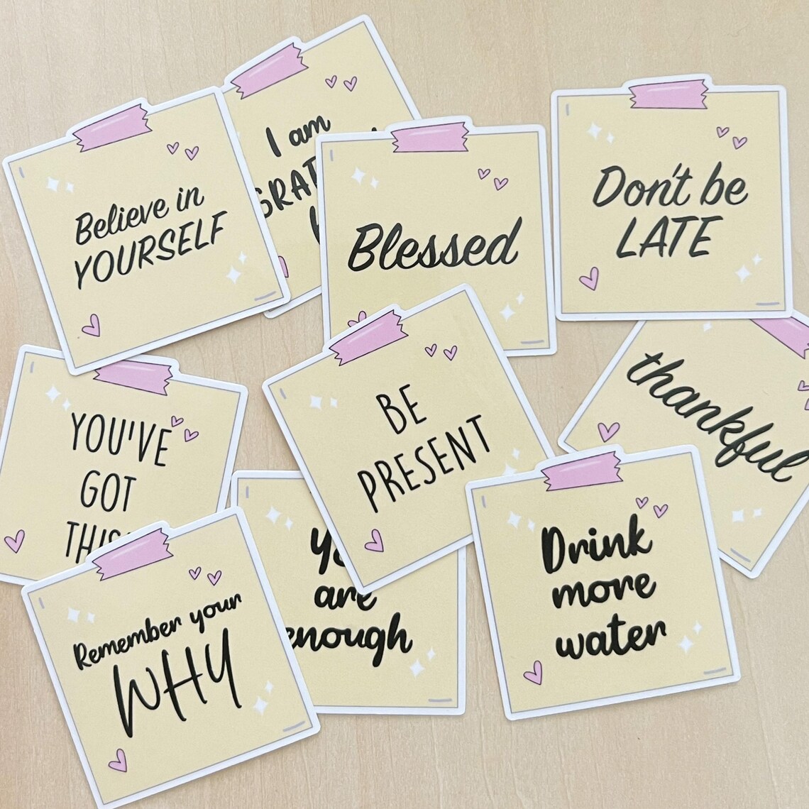 Sticky Note Sticker Waterproof Die-cut Sticker for Water Bottle ...