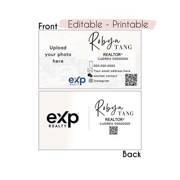 Exp Business Card Template - Etsy