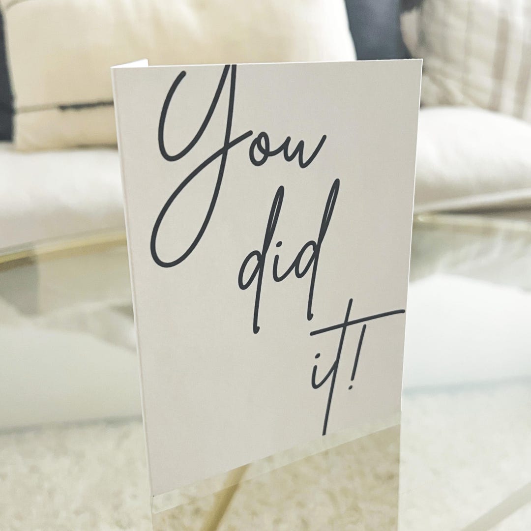 Minimalistic Congrats Card, Congratulations Card for Friend, Congrats ...