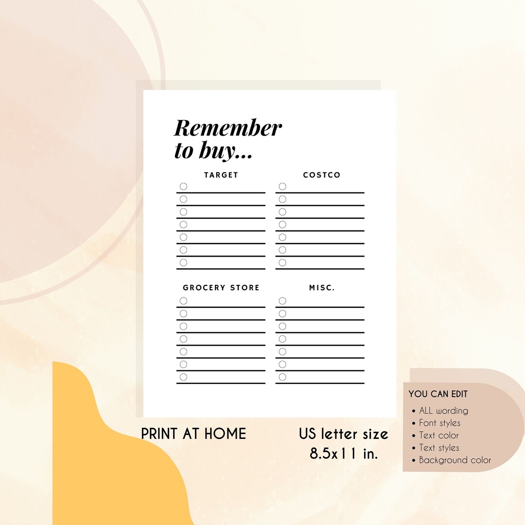 Fridge Reminders, Things to Buy, Daily Reminder, Kitchen Sign ...