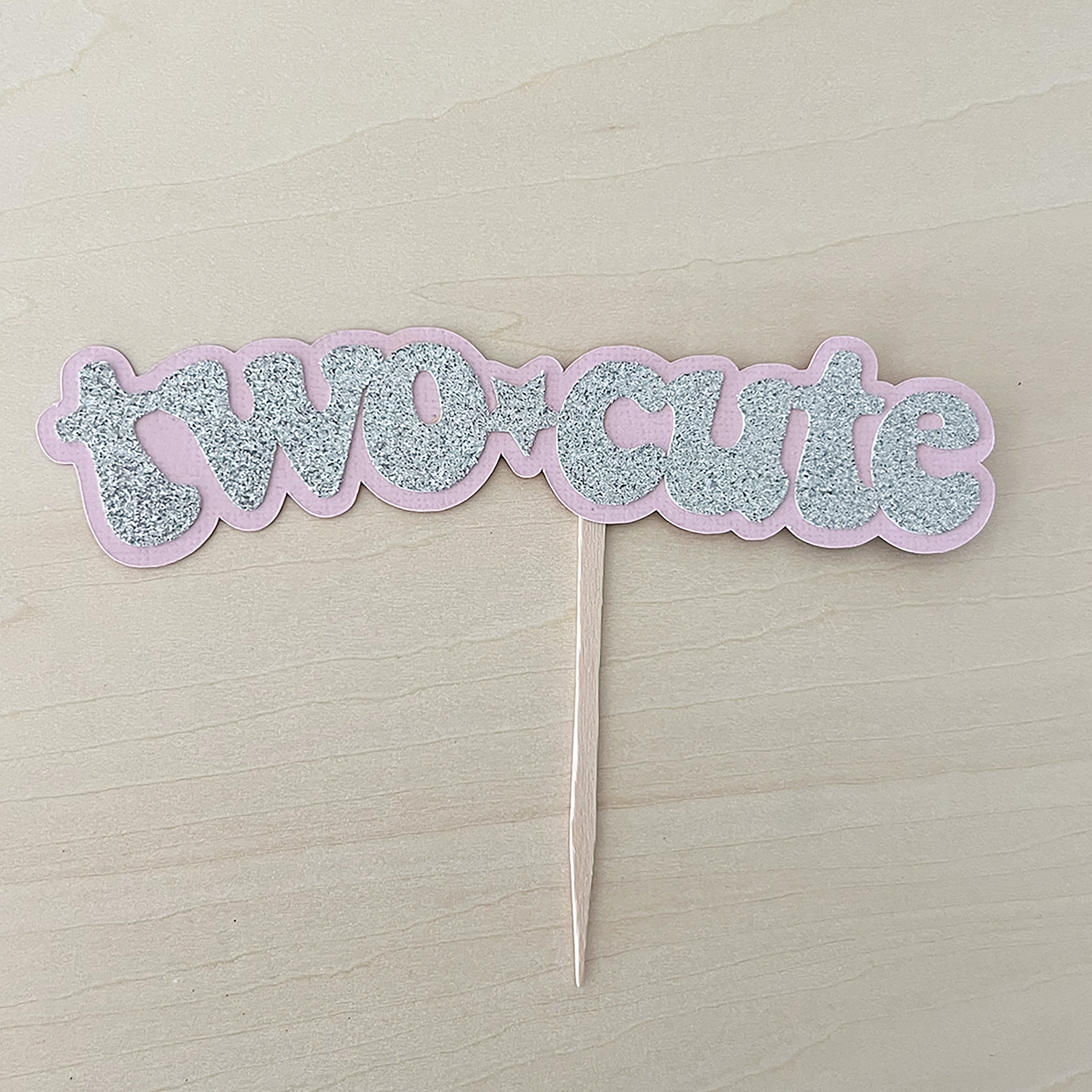 Two Cake Topper, Glitter 2nd Birthday Decoration - Etsy