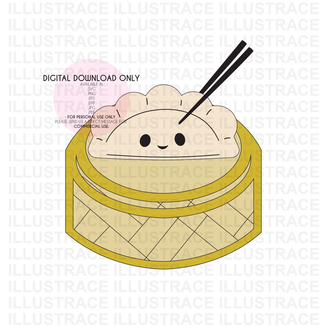 SVG Dumpling, Vinyl Sticker, Stickers, Cake Topper, Clip Art, Vector ...