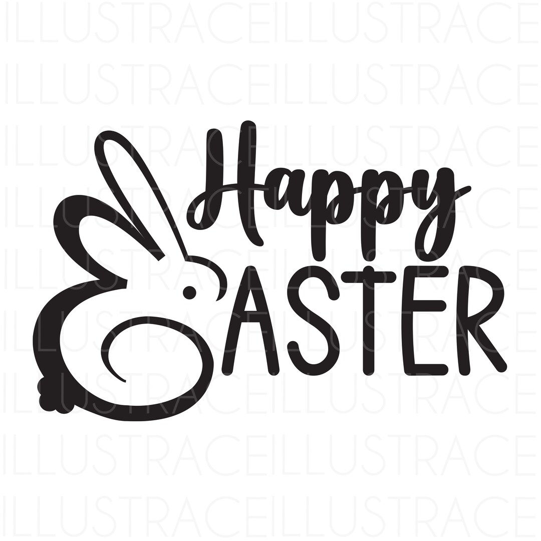 Happy Easter Bunny SVG Cut Files, Cricut, Glowforge (digital Download ...