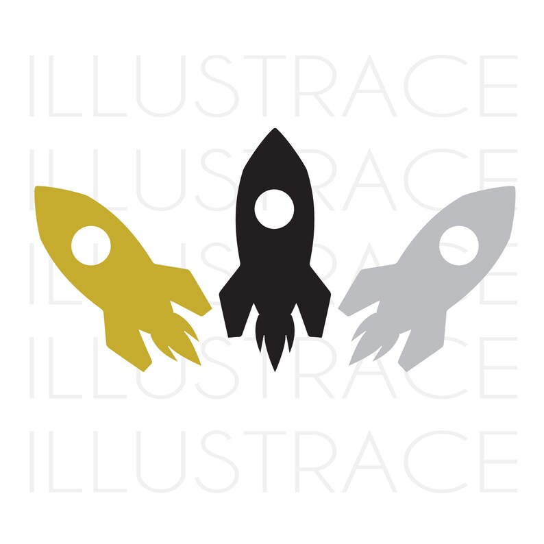 SVG File: ROCKET Space Vector Cricut Silhouette Cut - Etsy