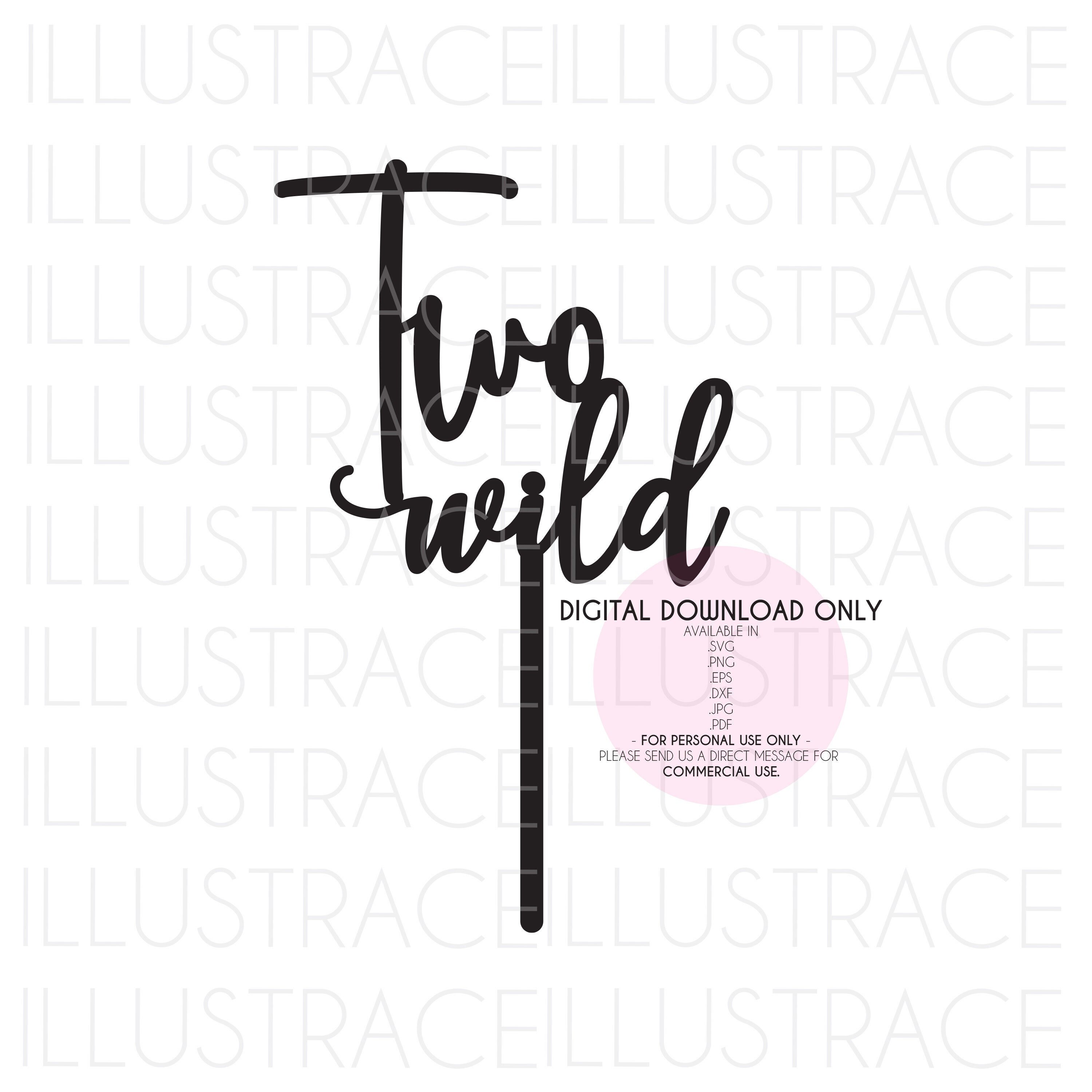 SVG Two Wild Theme 2nd Birthday Animal Jungle Theme Cake - Etsy