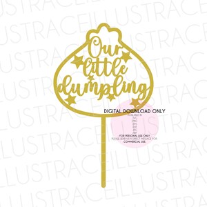 SVG Dumpling Cake Topper Vinyl Sticker Stickers Dumplings - Etsy