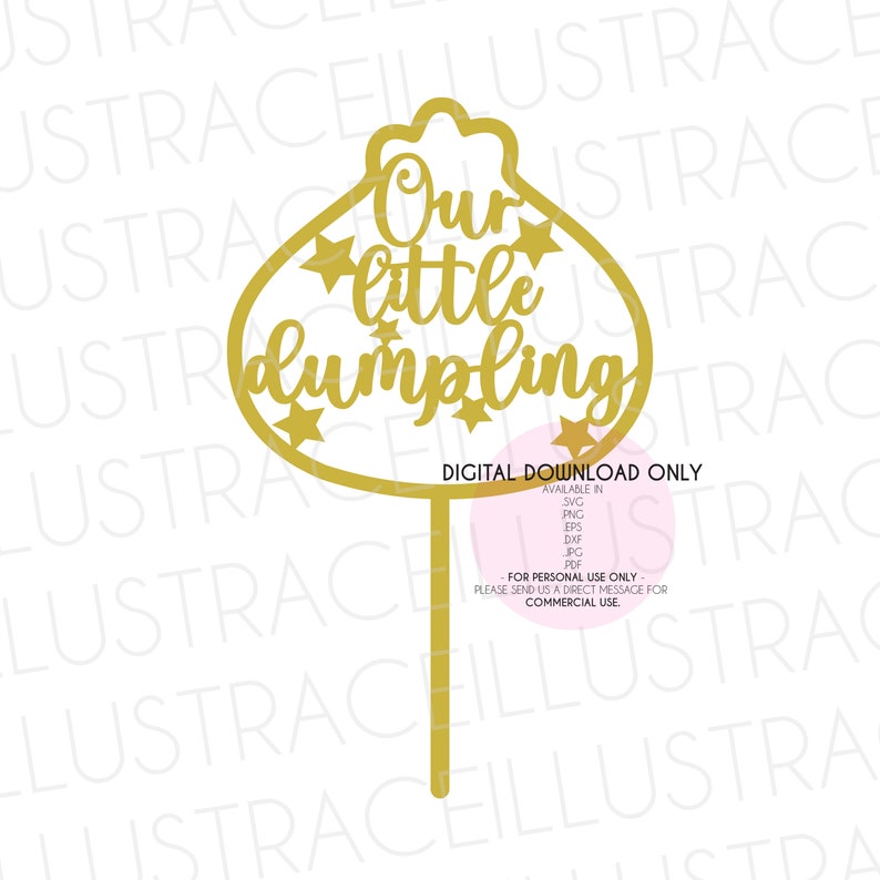 SVG Dumpling Cake Topper Vinyl Sticker Stickers Dumplings - Etsy