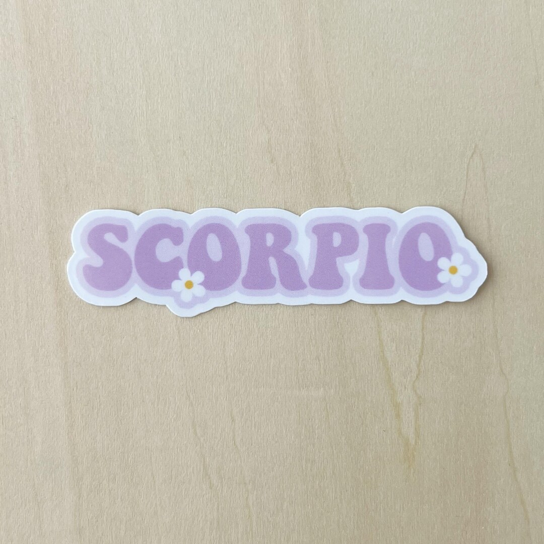 Scorpio Horoscope Sign Sticker Waterproof Sticker for Water Bottle ...