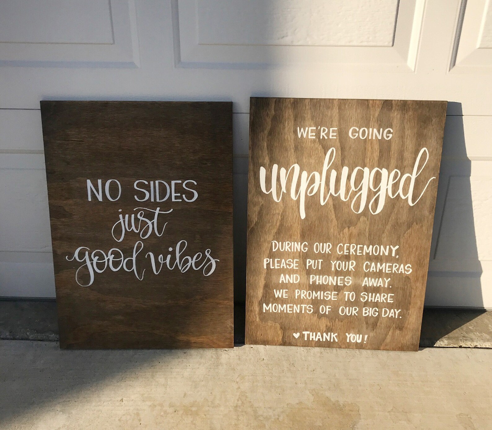 Wedding Ceremony - No Sides Just Good Vibes - Hand Painted Wood Sign - Etsy