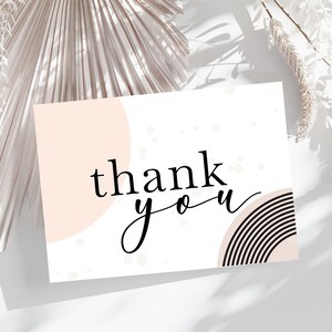 Minimalistic Thank You Card Template, Thank You Card Printable, Thank ...
