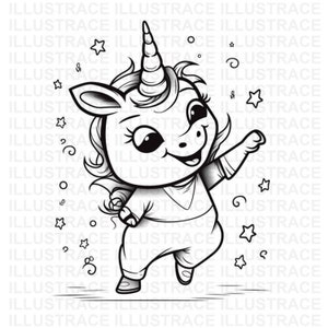 Midjourney Unicorn Coloring Book Prompt, Midjourney AI Art, Children ...