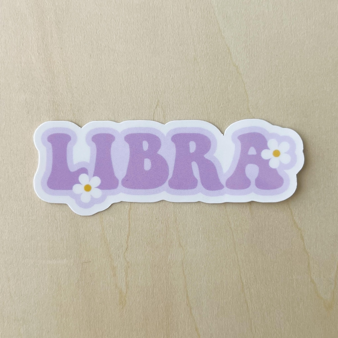 Libra Sticker for Water Bottle Libra Zodiac Sticker Libra Sticker ...