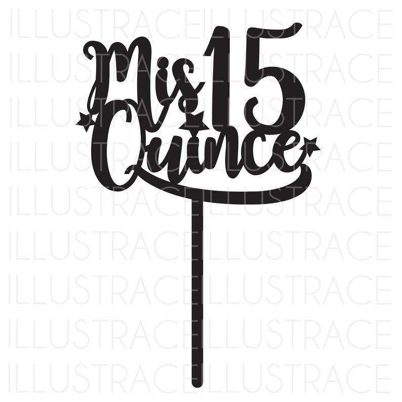 SVG Quinceanera Mis Quince 15 Cake Topper Vector Cricut - Etsy