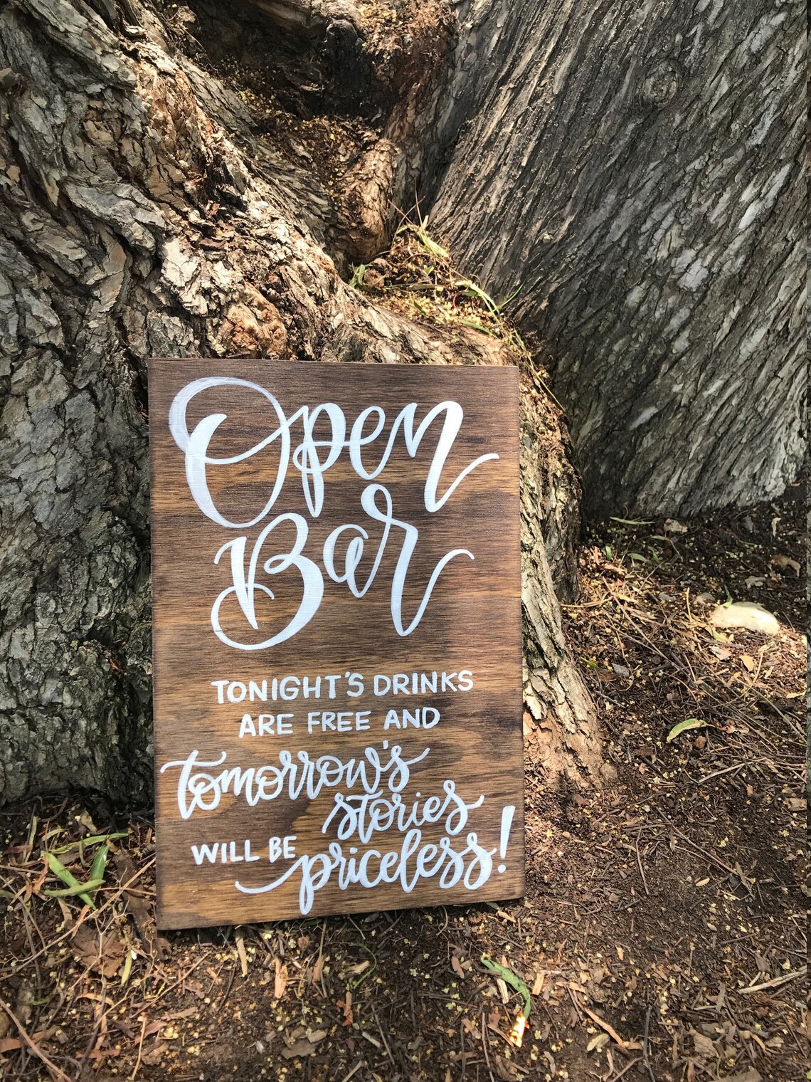 Open Bar Wedding and Special Events Drinks Menu Hand - Etsy