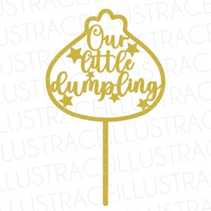 SVG Dumpling Cake Topper Vinyl Sticker Stickers Dumplings - Etsy