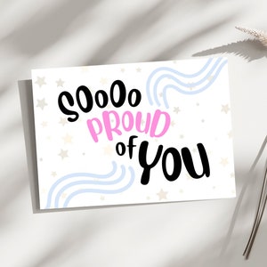 So Proud of You Card Template, Graduation Card Template, Graduation ...