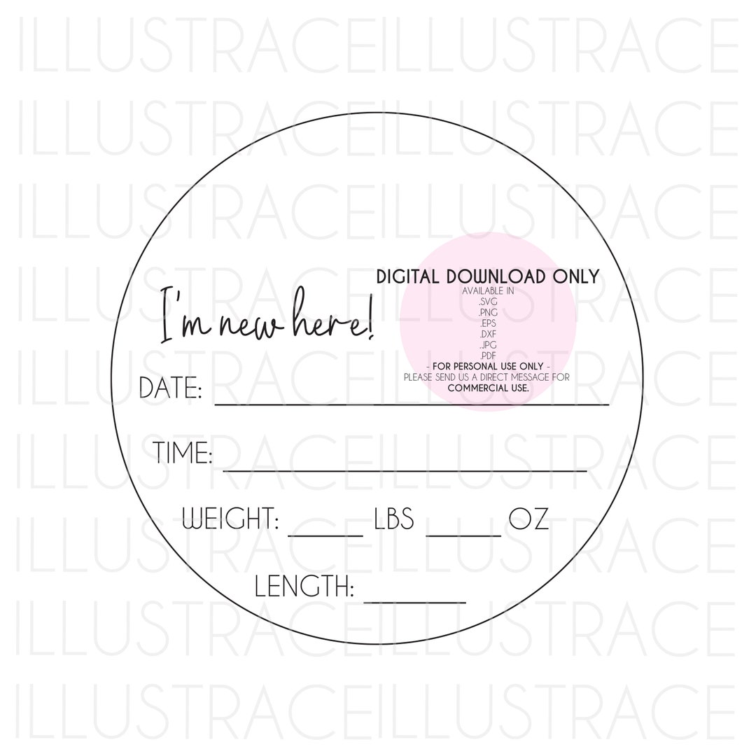 SVG Baby Announcement Disc Custom Baby Birthday Discs, Newborn Tracker ...