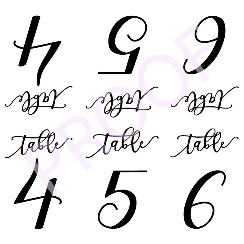 1-20 Table Numbers Template Printable Wedding Reception - Etsy