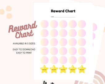 Reward Sticker Chart Printable Sticker Chart Toddler Reward Chart Kids ...