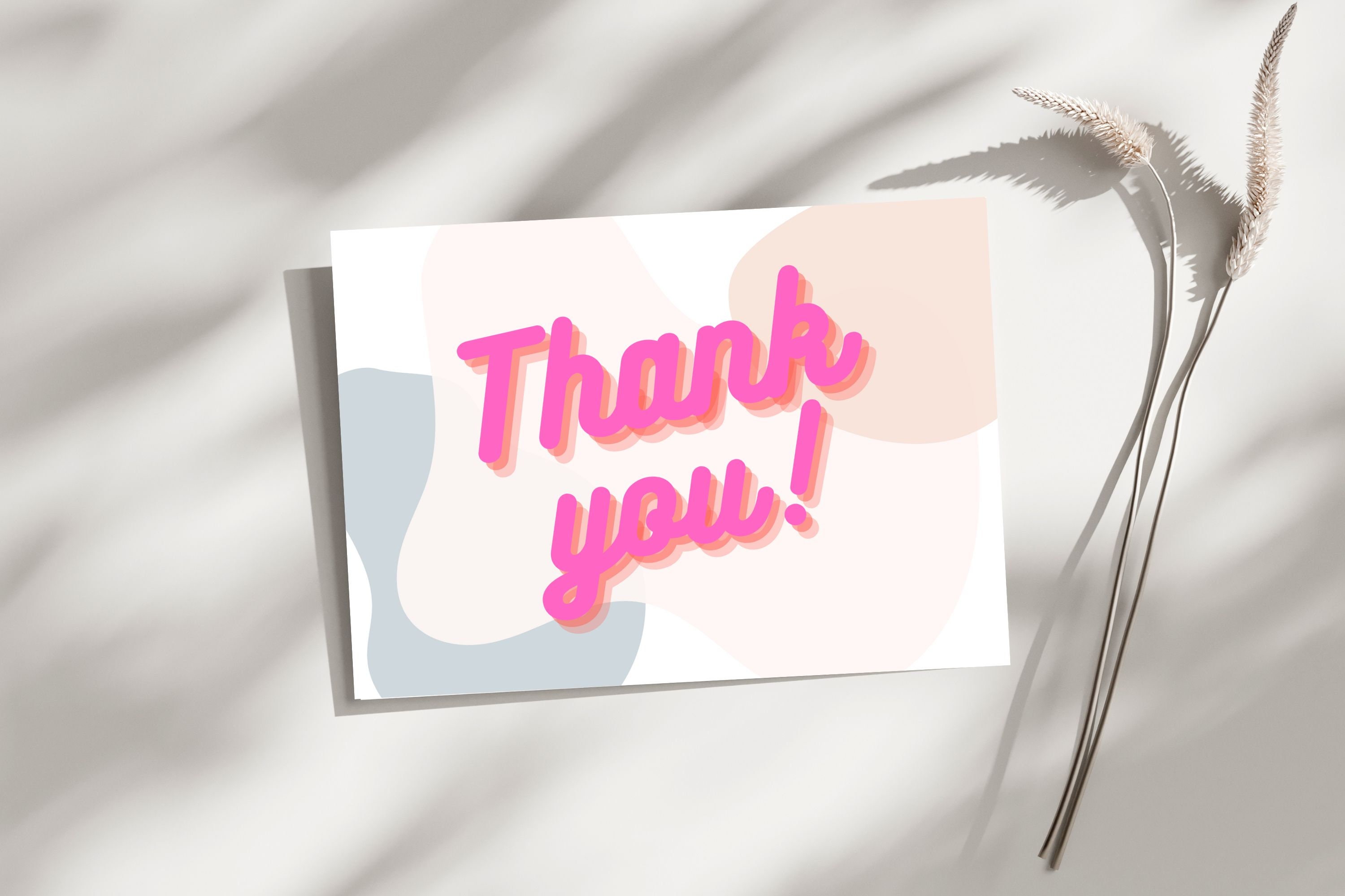 Minimalistic Thank You Card Template, Thank You Card Printable, Thank ...