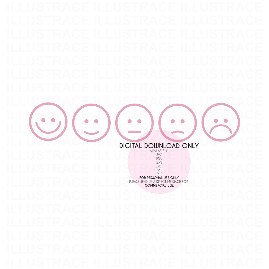 SVG Happy Faces - Facial Expression, Feelings, Stickers, Scrapbooking ...