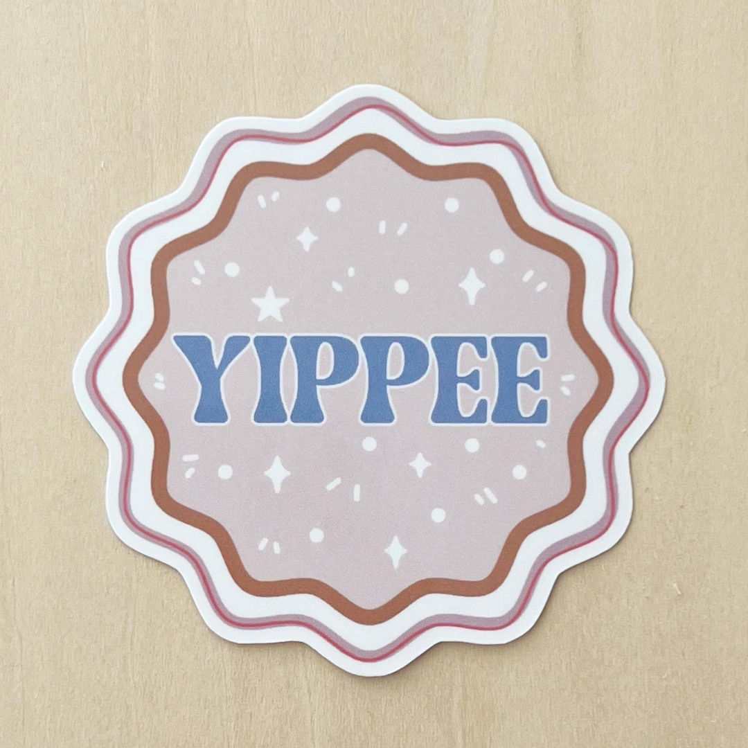 Yippee Sticker Waterproof Die-cut Sticker for Water Bottle, Tumbler ...