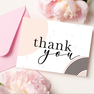 Minimalistic Thank You Card Template, Thank You Card Printable, Thank ...