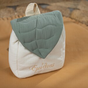 Handmade Muslin Cotton Leaf Backpack| Personalied With Name| Soft and ...