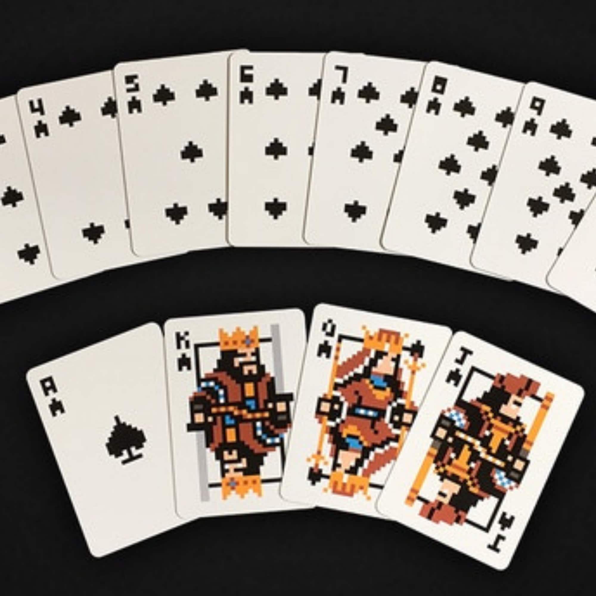 8-bit Playing Cards RED / BLUE Retro Gaming Console Pixel Art | Etsy UK