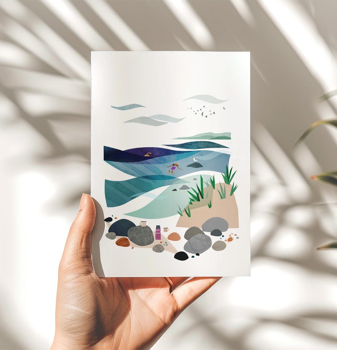 Wild Swimming Art Print - Sea Swimmer Gift - Cold Water Swimmer Present ...