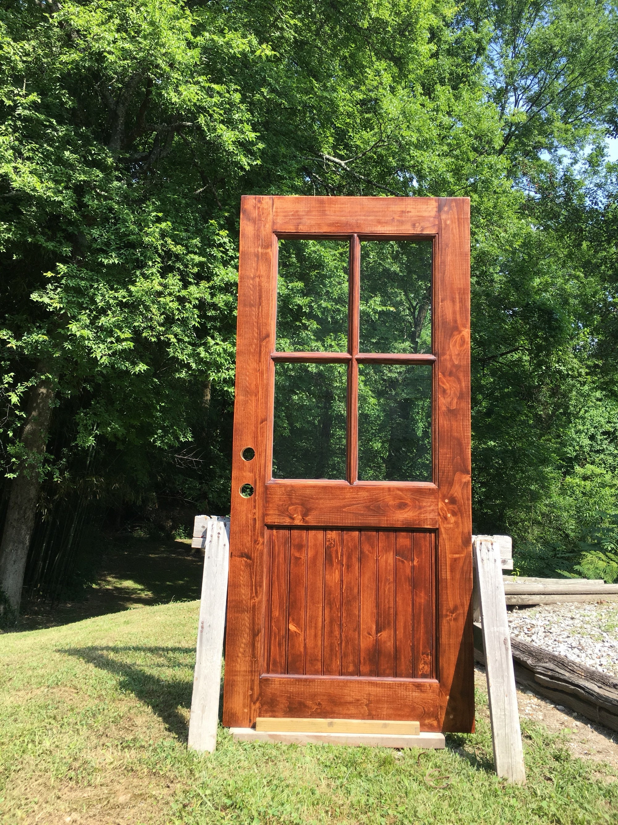 Half Lite Four Window Pane Farmhouse Entry Door Front Door - Etsy