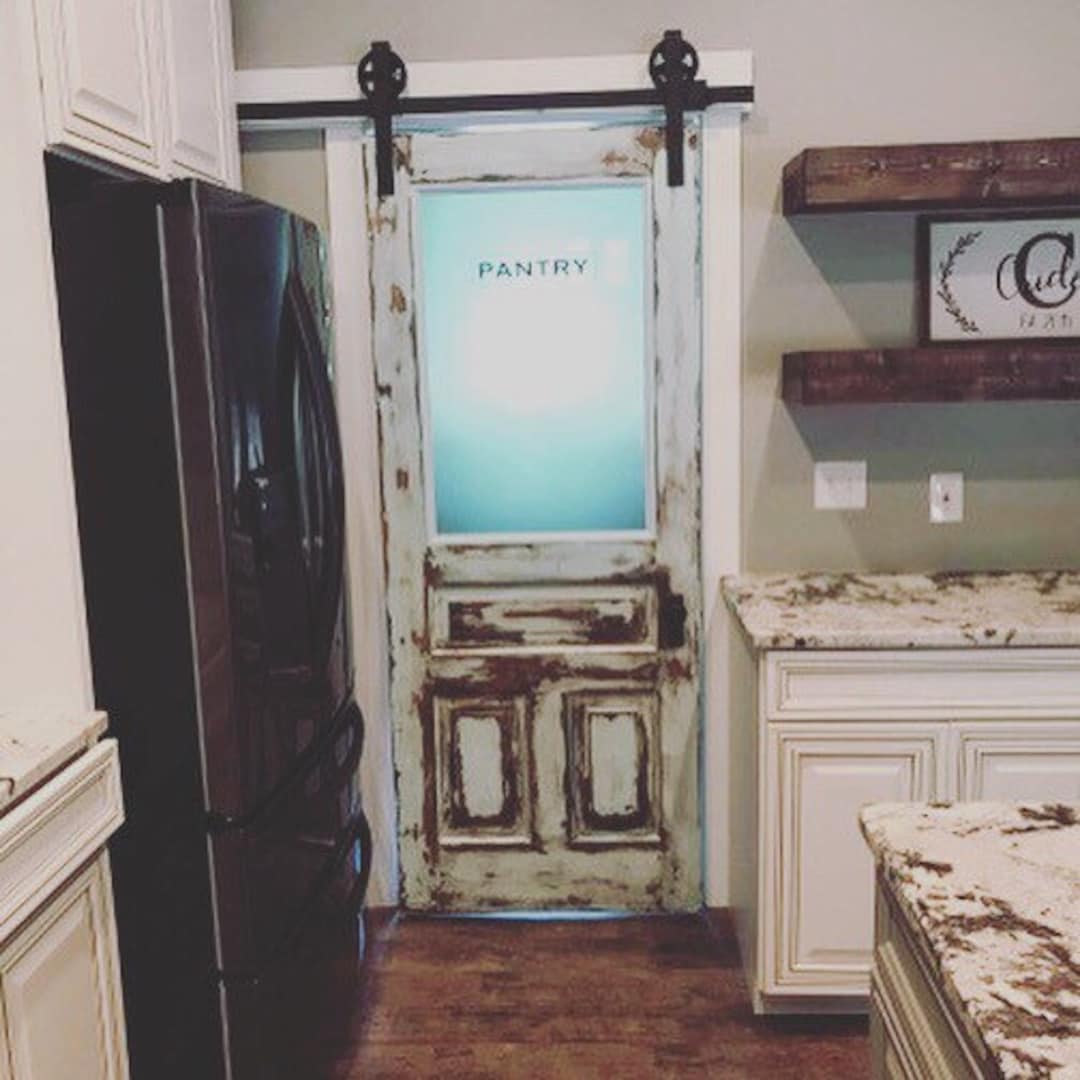 Custom Distressed Pantry Door Custom Pantry Door, Glass Pantry Door ...