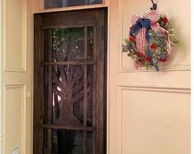Tree Carved Door Storm Door Wooden Door - Etsy