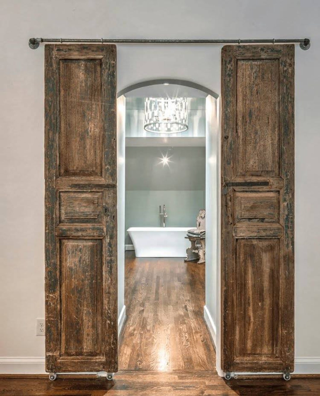 Distressed European French Sliding Doors: Interior Closet Doors - Etsy