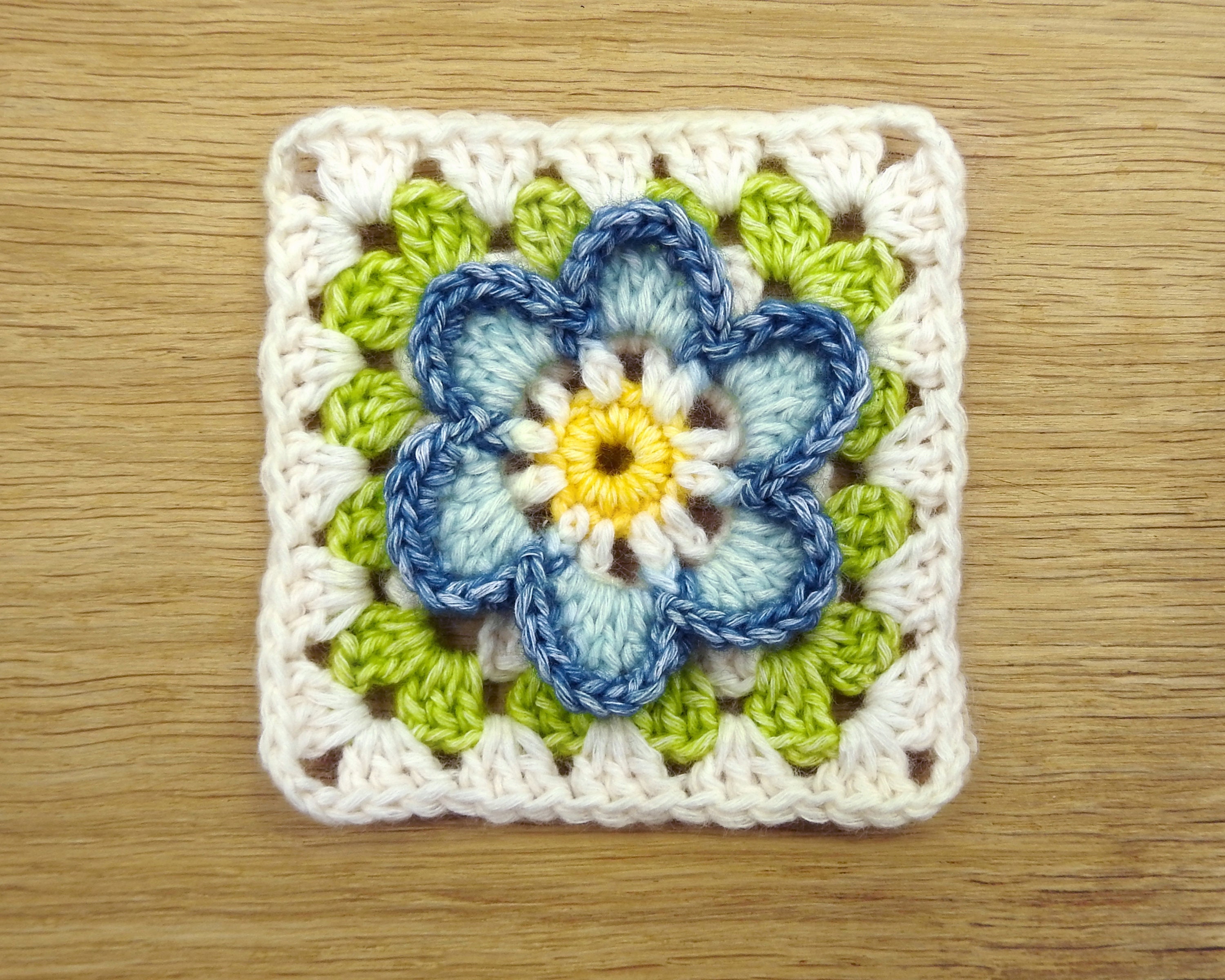 Forget-me-not Granny Square Crochet Pattern, Sweet Forget Me Not Flower ...