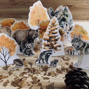 Forest to Print Paper Doll Forest, Forest Animals, Pdf - Etsy Australia