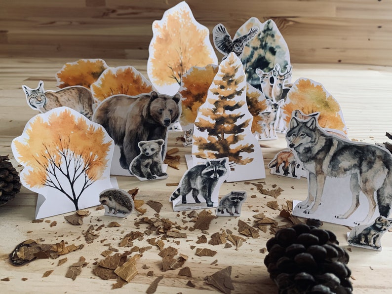 Forest to Print Paper Doll Forest, Forest Animals, Pdf - Etsy Australia