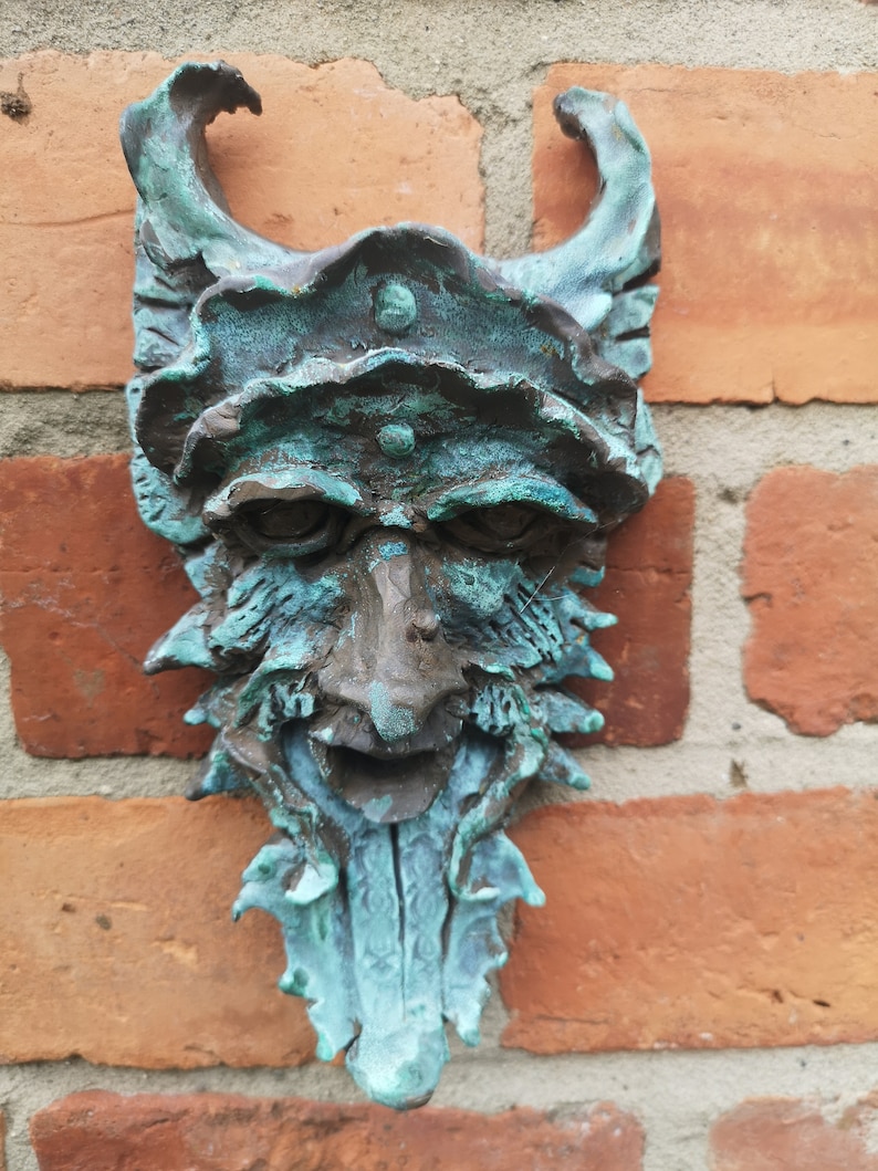 Pyewacket the Imp. A Bronze Cold Resin Cast Wall Plage or Garden Wall ...