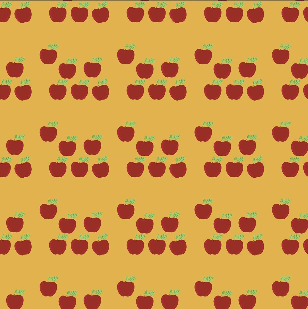 Endless Apple Pattern, Printable Pattern, Print, Digital Art, Patterns ...
