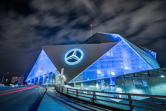 Atlanta Photography Art Print Mercedes Benz Stadium Atlanta | Etsy