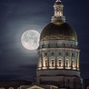 Supermoon Over Georgia State Capitol — Atlanta Fine Art Photography ...