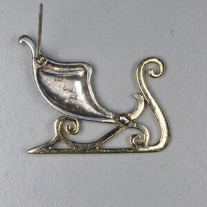 Vintage Ballou Sterling Silver 14k Gold Santa Sleigh Brooch - Etsy