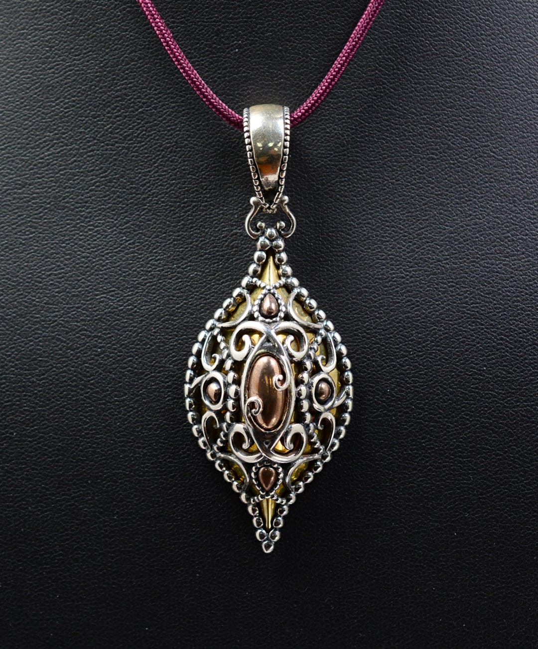 Carolyn Pollack Relios Jewelry Flower and Vine Sterling Silver Copper ...