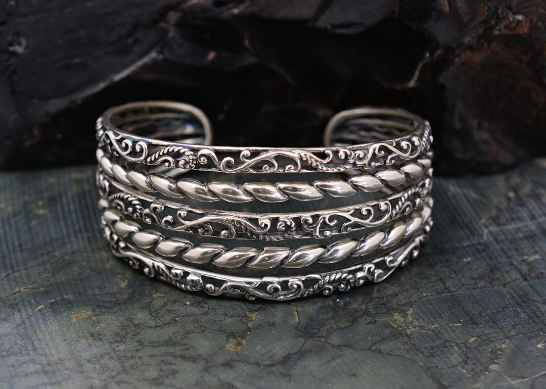 Relios Jewelry Carolyn Pollack Signed Sterling Silver Cuff Bracelet - Etsy