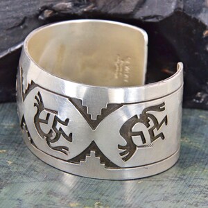 Michael Tahe Signed Navajo Native American Kokopelli Sterling Silver ...