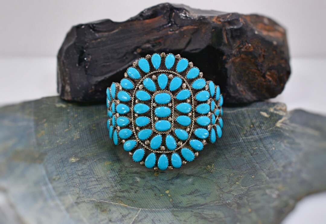 Victor Moses Begay Signed, Navajo Native American Turquoise Cluster ...