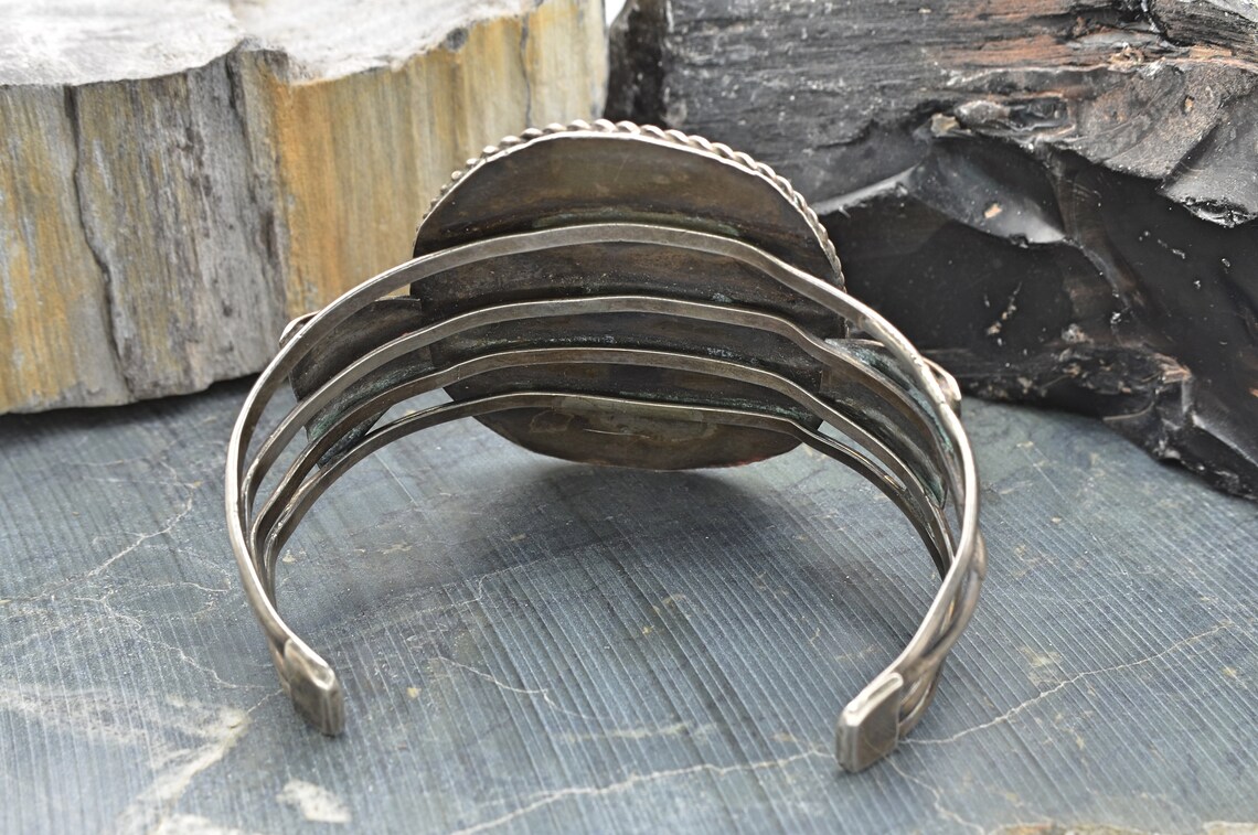 Vintage Native American Navajo Blue Gem Turquoise Sterling - Etsy