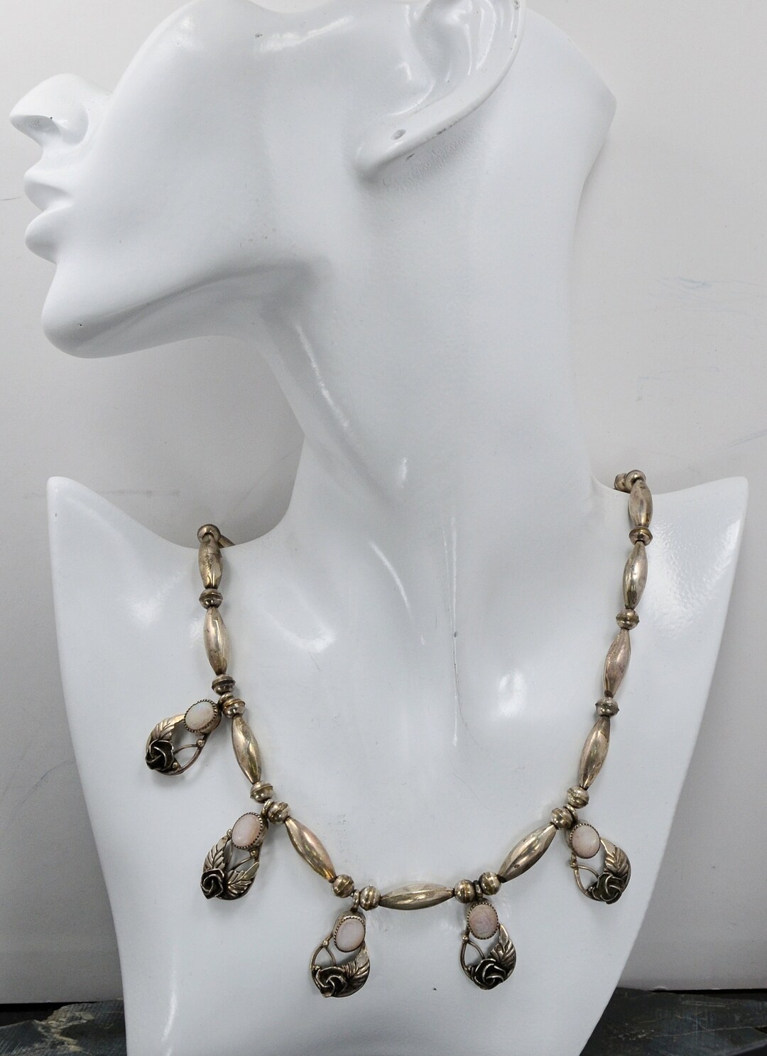 Cecil Sanders Signed Native American Navajo Sterling Silver Bead ...